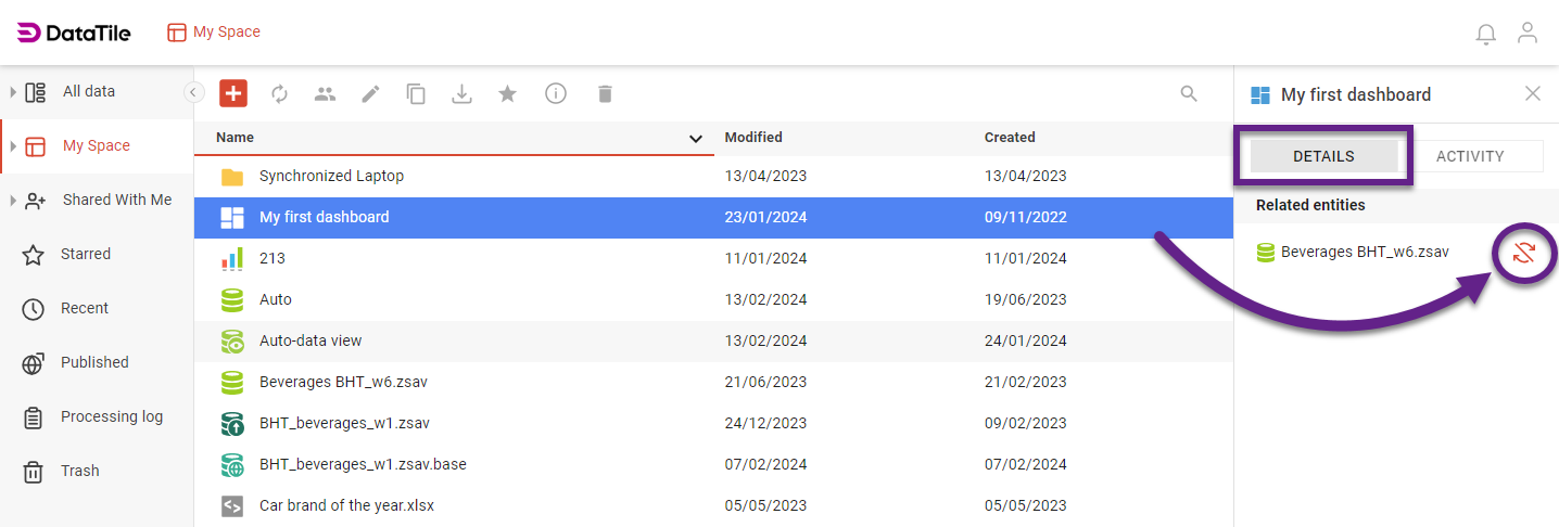 Switching Database for Dashboard